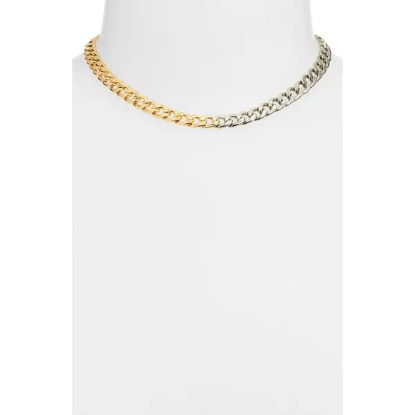 VIDAKUSH Mini Duotone Choker Necklace - Gold/ Silver