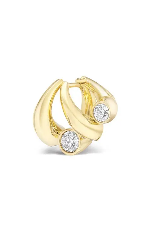 TABAYER Oera Edition 3 Diamond Hoop Earrings - Yellow Gold