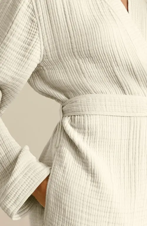 BOLL & BRANCH Dream Rib Organic Cotton Robe - Mist