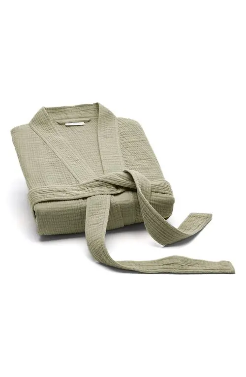 BOLL & BRANCH Dream Rib Organic Cotton Robe - Sageleaf
