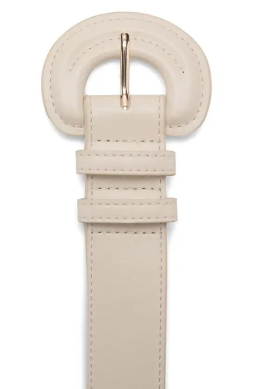Mango Oval Buckle Faux Leather Belt