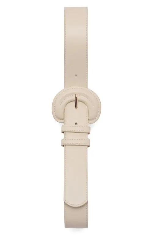 Mango Oval Buckle Faux Leather Belt
