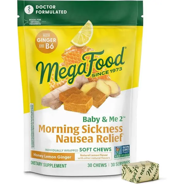 MEGAFOOD Baby & Me 2 Morning Sickness Nausea Relief Soft Chews 30 Soft Chews - One-color