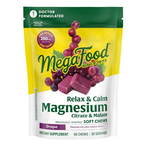 MEGAFOOD Relax + Calm Magnesium Soft Chews 30 Chewables - One-color