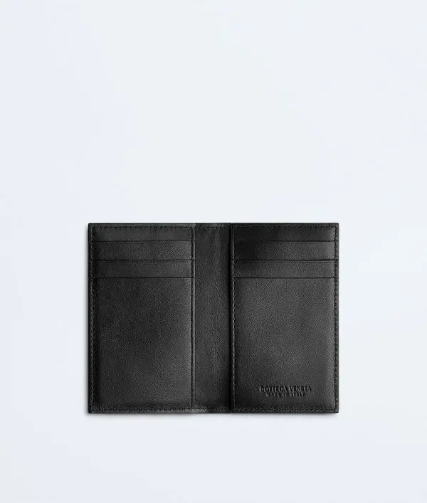 Bottega Veneta Cassette Flap Card Case - Black