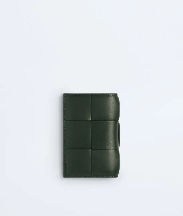 Bottega Veneta Cassette Flap Card Case - Dark Green