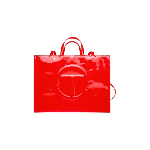 TELFAR Large Patent Shopping Bag - Red