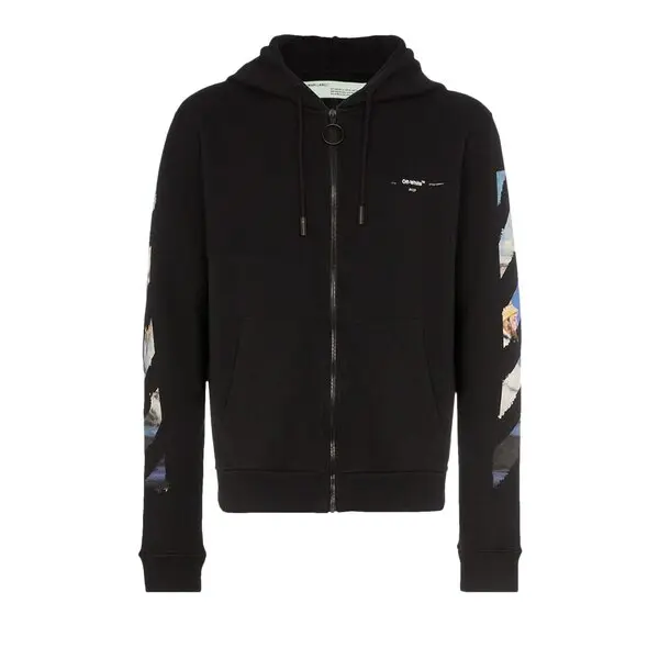 Off-White Diag Multicolour Zipped Hoodie