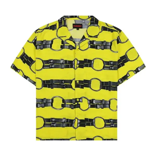 PLEASURES Straps Button Down - Yellow