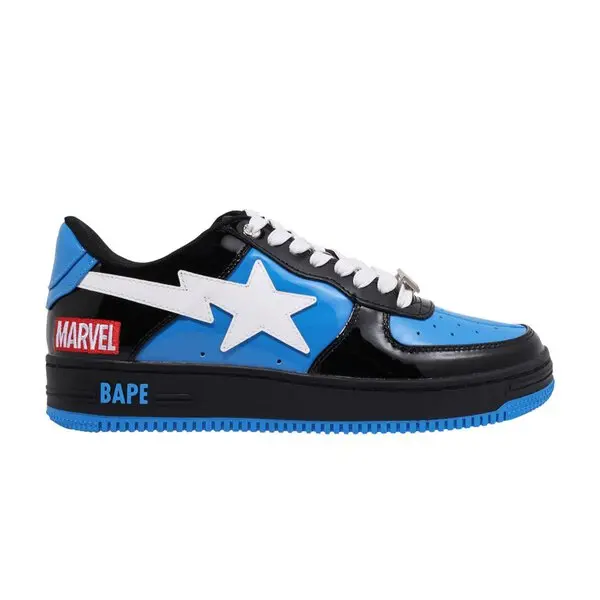 A BATHING APE X Marvel Bapesta 'venom' Sneakers - Black