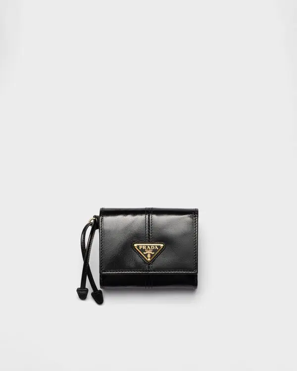 Prada Small Leather Wallet - Black