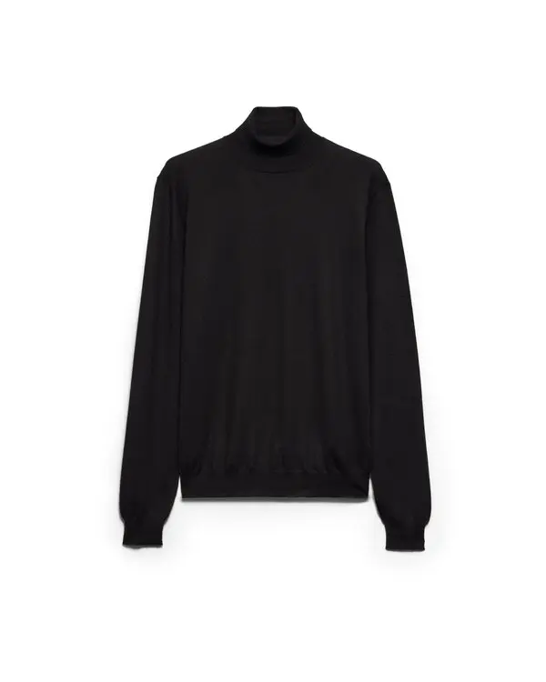 Prada Cashmere And Silk Turtleneck Sweater - Black