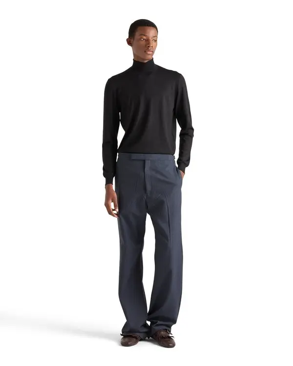 Prada Cashmere And Silk Turtleneck Sweater - Black