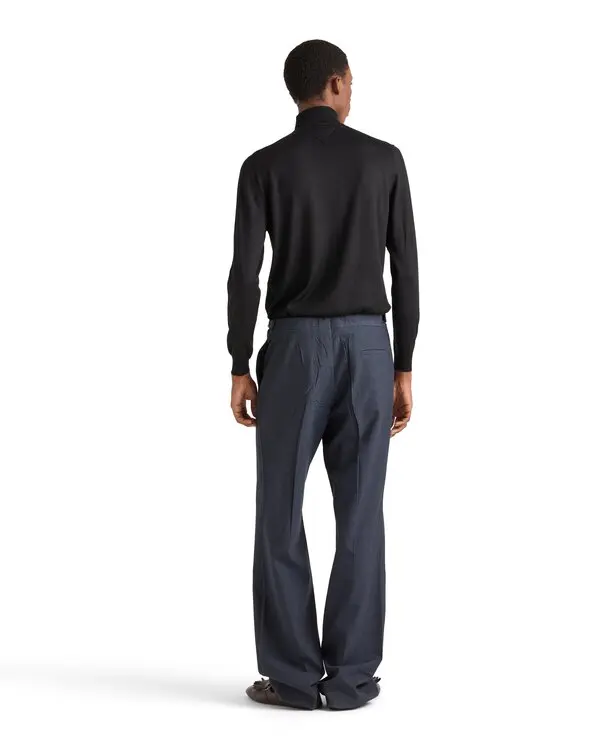 Prada Cashmere And Silk Turtleneck Sweater - Black