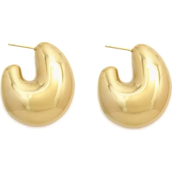 PETIT MOMENTS Bean Hoop Earrings - Gold