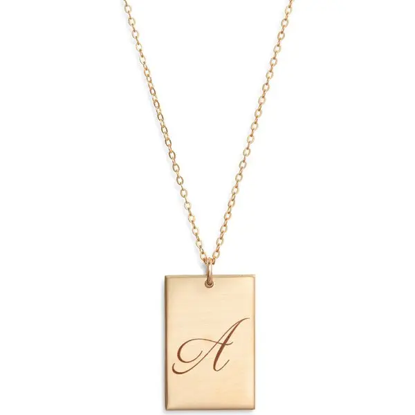 SET & STONES Stella Initial Pendant Necklace - Gold / A