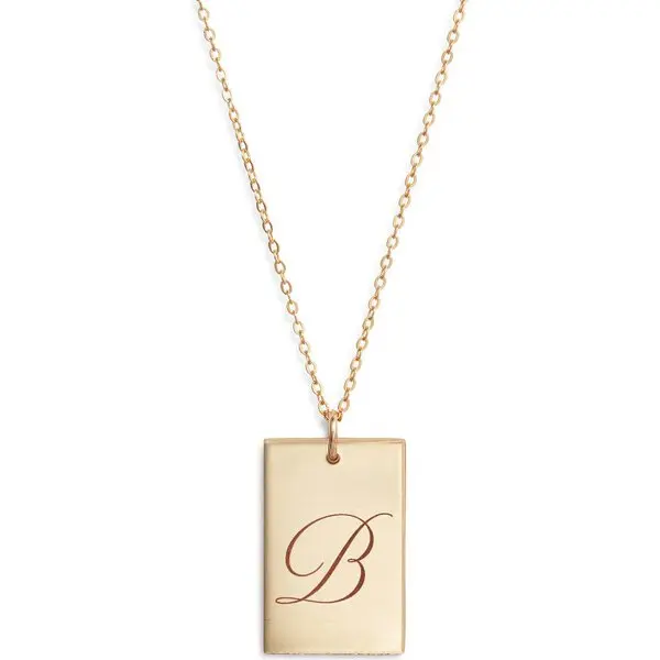 SET & STONES Stella Initial Pendant Necklace - Gold / B