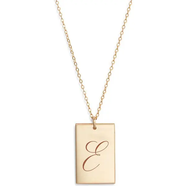 SET & STONES Stella Initial Pendant Necklace - Gold / E