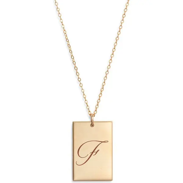 SET & STONES Stella Initial Pendant Necklace - Gold / F