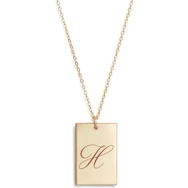 SET & STONES Stella Initial Pendant Necklace - Gold / H