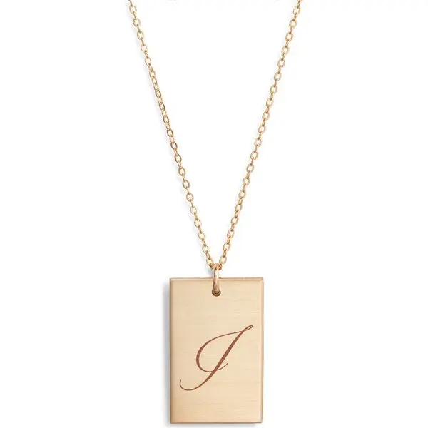SET & STONES Stella Initial Pendant Necklace - Gold / I