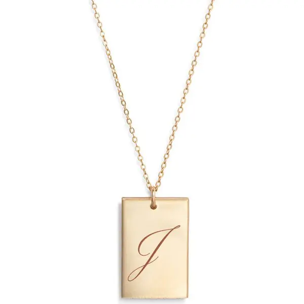 SET & STONES Stella Initial Pendant Necklace - Gold / J