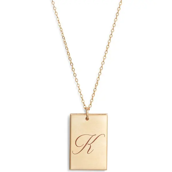 SET & STONES Stella Initial Pendant Necklace - Gold / K