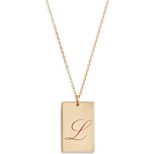 SET & STONES Stella Initial Pendant Necklace - Gold / L