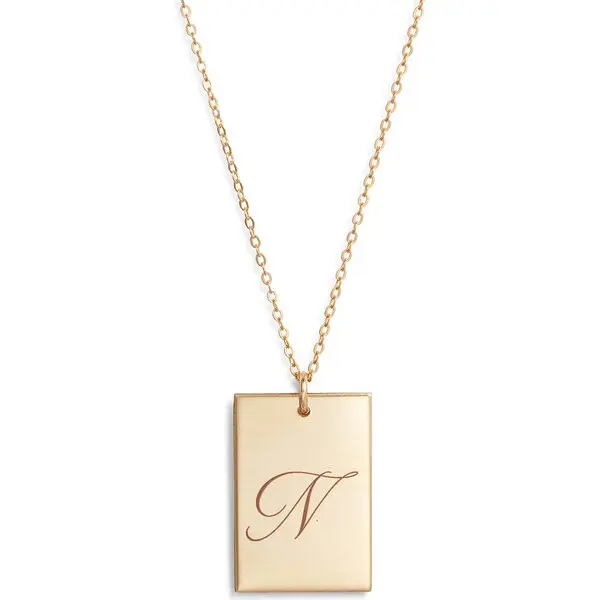 SET & STONES Stella Initial Pendant Necklace - Gold / N