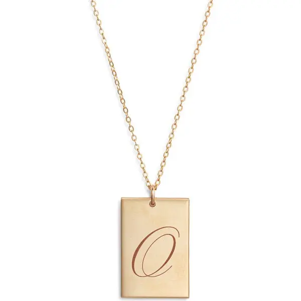SET & STONES Stella Initial Pendant Necklace - Gold / O