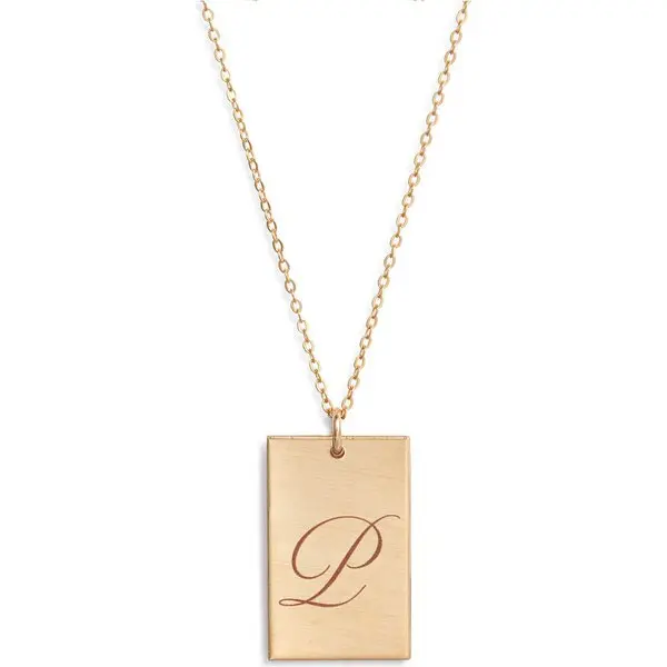 SET & STONES Stella Initial Pendant Necklace - Gold / P