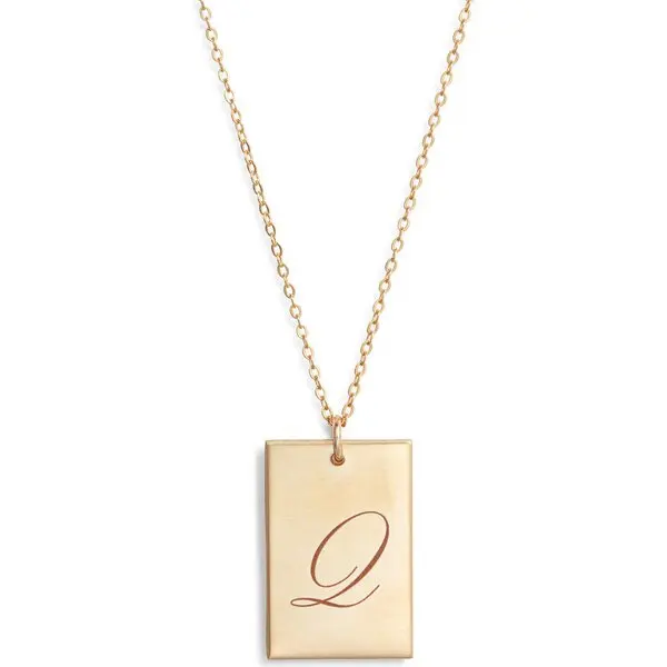 SET & STONES Stella Initial Pendant Necklace - Gold / Q