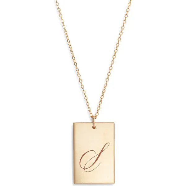SET & STONES Stella Initial Pendant Necklace - Gold / S