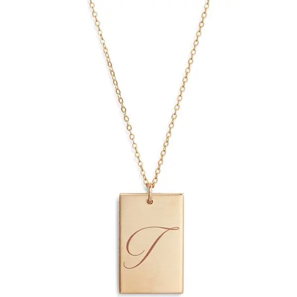 SET & STONES Stella Initial Pendant Necklace - Gold / T