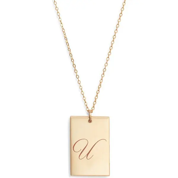 SET & STONES Stella Initial Pendant Necklace - Gold / U