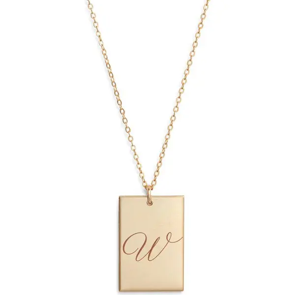 SET & STONES Stella Initial Pendant Necklace - Gold / W