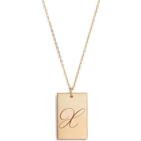SET & STONES Stella Initial Pendant Necklace - Gold / X