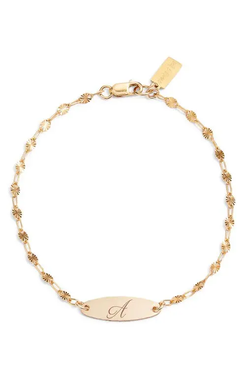 SET & STONES Initial Link Bracelet - Gold / A