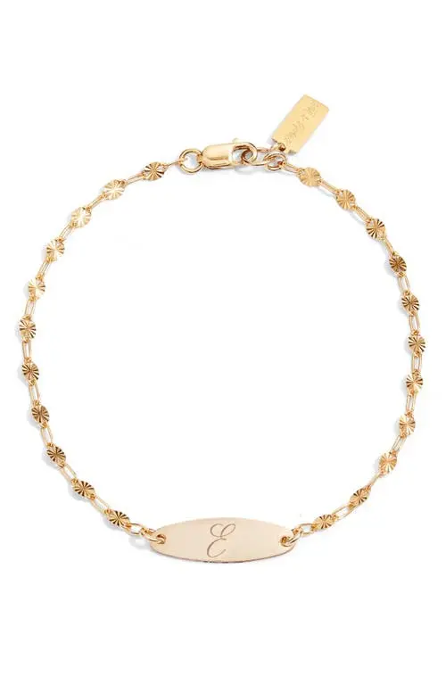 SET & STONES Initial Link Bracelet - Gold / E
