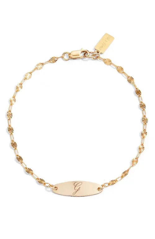 SET & STONES Initial Link Bracelet - Gold / G