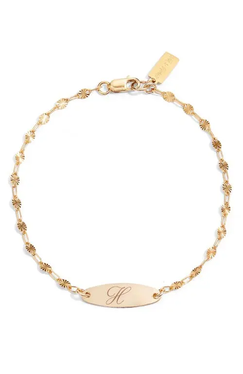 SET & STONES Initial Link Bracelet - Gold / H