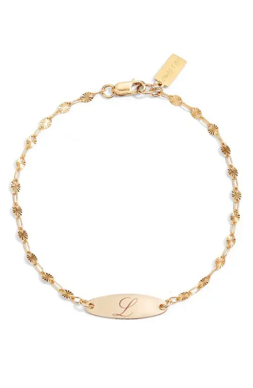 SET & STONES Initial Link Bracelet - Gold / L