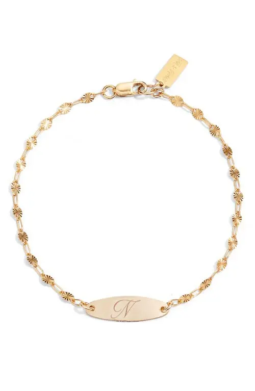 SET & STONES Initial Link Bracelet - Gold / N