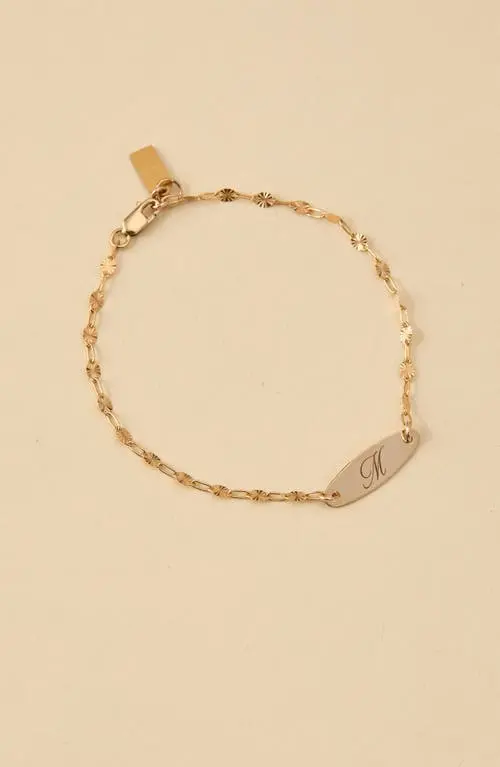 SET & STONES Initial Link Bracelet - Gold / N