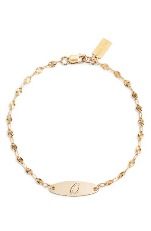 SET & STONES Initial Link Bracelet - Gold / O