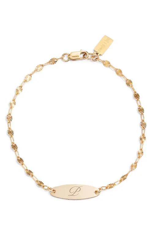SET & STONES Initial Link Bracelet - Gold / P