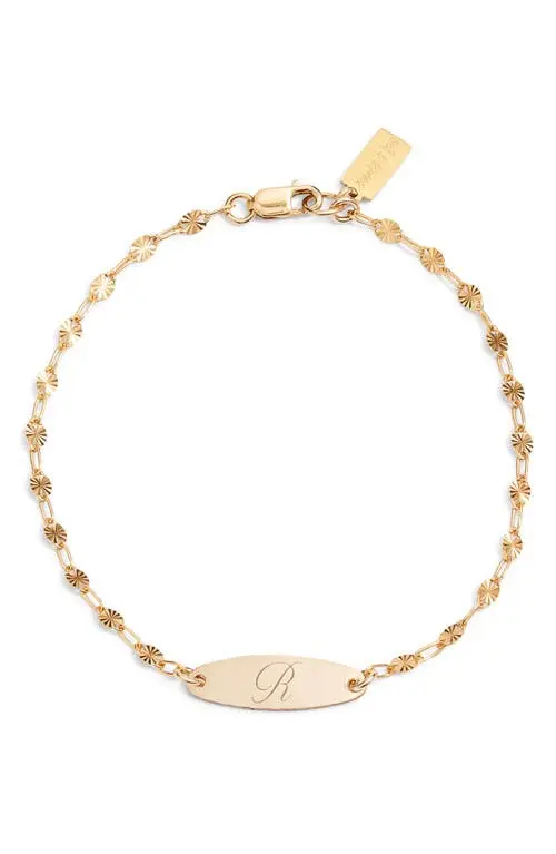 SET & STONES Initial Link Bracelet - Gold / R