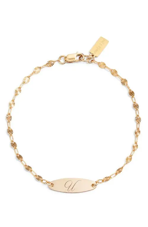 SET & STONES Initial Link Bracelet - Gold / U