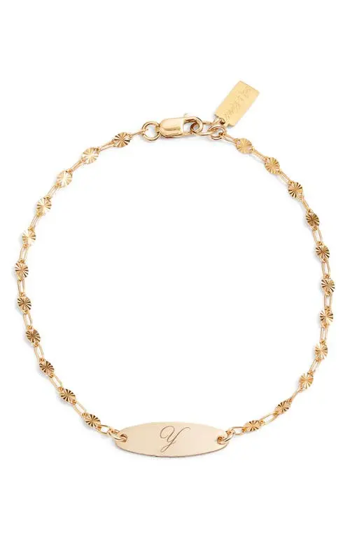 SET & STONES Initial Link Bracelet - Gold / Y
