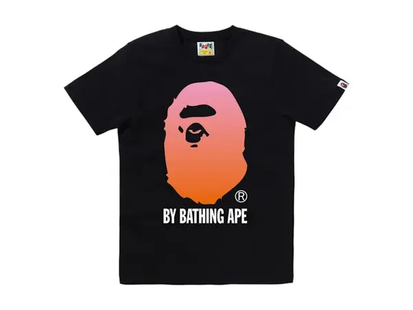 A BATHING APE Gradation Bathing Ape Tee - Black